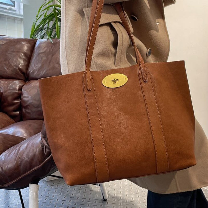 DWAR Vegetable Tanned Leather Vintage Ladies Tote Large Capacity Cross ...