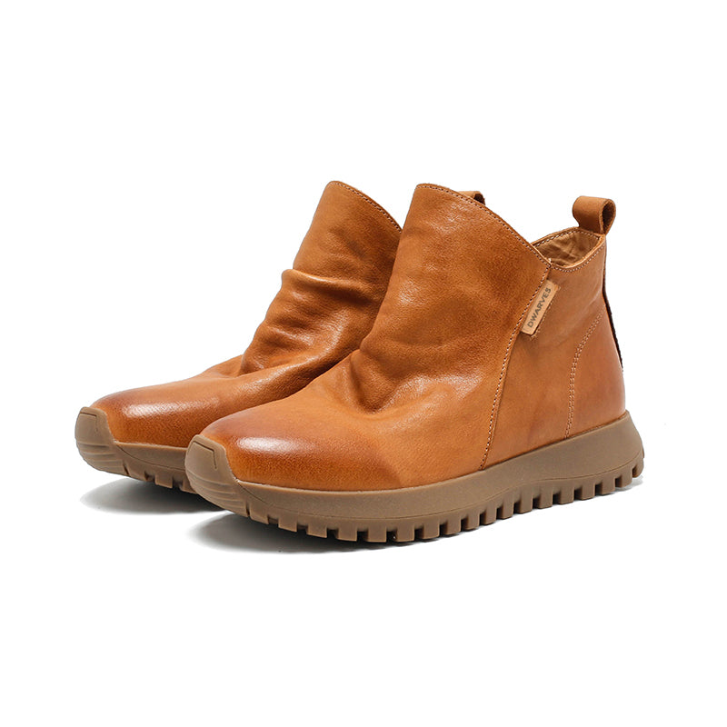 Dwarves Handmade Vintage Wide Fit Ankle Boots for Women Leather Side Z ...