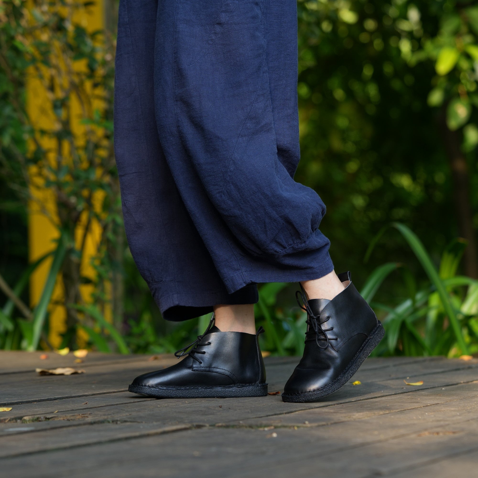 Zero Drop Lace-Up Soft Barefoot Ankle Booties Casual Work Combat Boots ...