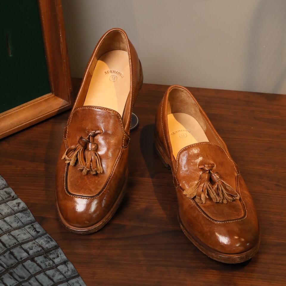 Mantova Series-Classic Loafer Shoes For Women Goodyear Horse Leather w ...