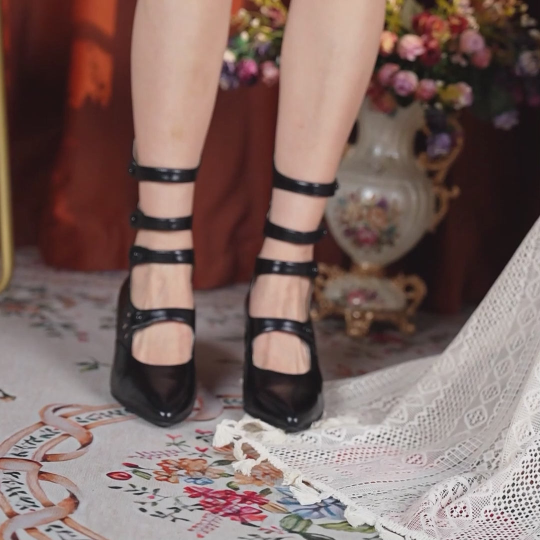 Colette Vintage Button Boots for Women Handmade Leather Victorian Cuto ...