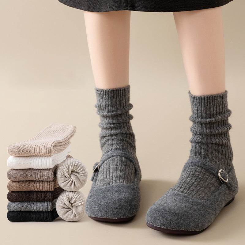 17cm Soft Wool Slouch Socks Solid-color For Fall/Winter in 8 Colours ...